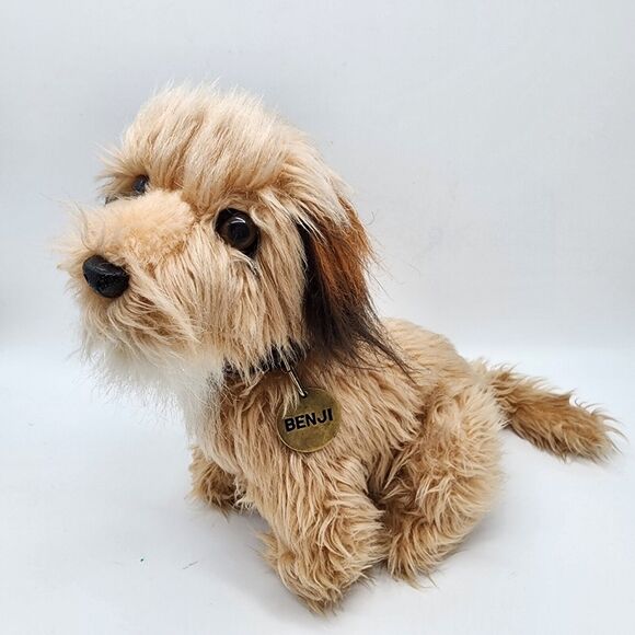 Dakin | Toys | Vintage Dakin Benji Dog Plush 1 Brown Fur Brass Tag ...